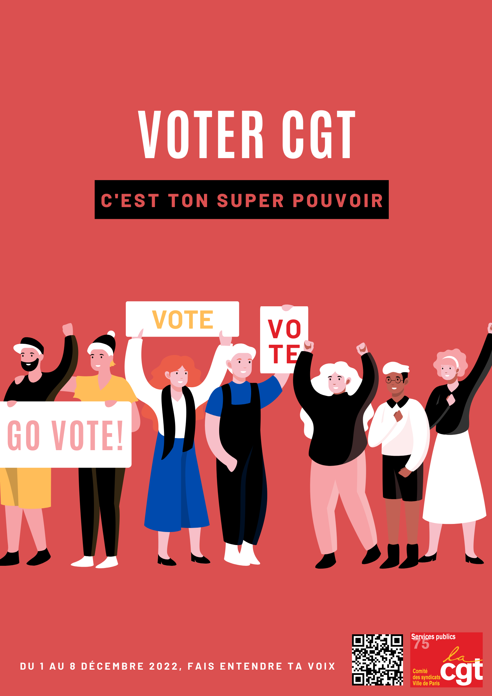 ÉLECTIONS PROFESSIONNELLES | Du 1er au 8 décembre 2022 - je vote CGT - CGT Ville de Paris